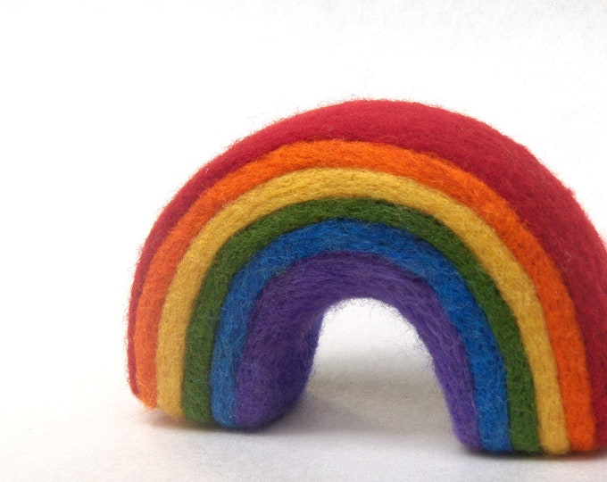 Rainbow Needle Felted Rainbow - Etsy