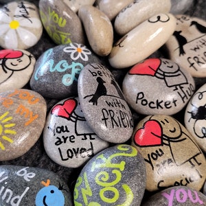 Pocket Hug Painted Stone: Inspirational Keepsake Rocks - You Choose - Etsy