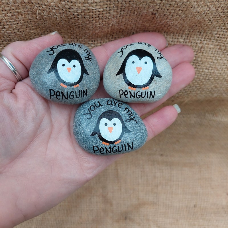 Penguin Stone - Etsy
