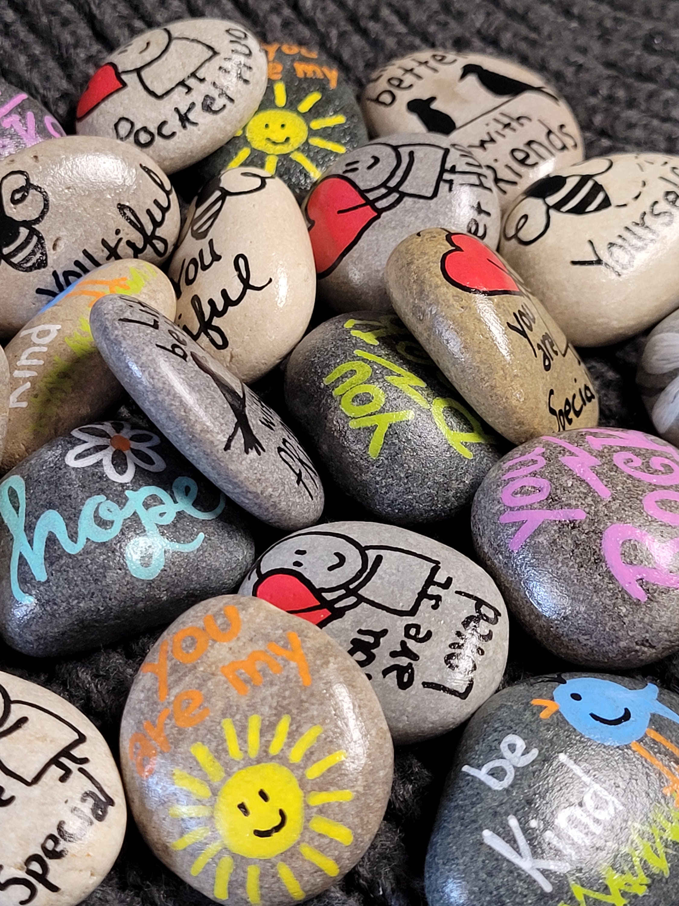 Pocket Hug Painted Stone: Inspirational Keepsake Rocks - You Choose - Etsy