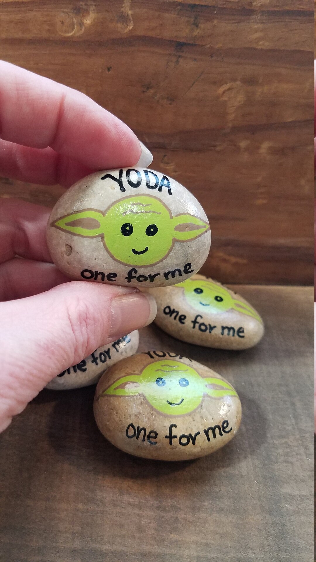 Painted Stone - Baby Yoda - Painted Rock - Option to Add Magnet - "yoda ...