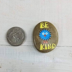Be Kind Painted Rock With Blue Bird - Option to Add - Handpainted Rock ...