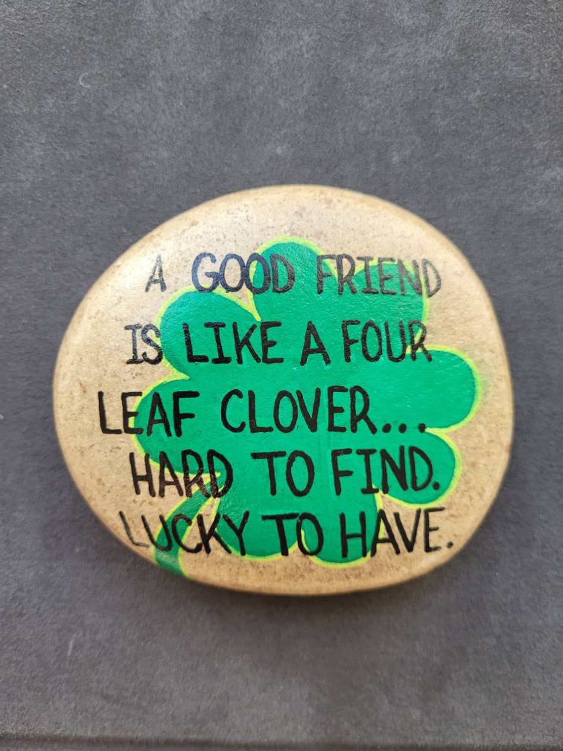 Friendship Painted Stone Large Table Stone Paperweight - Etsy