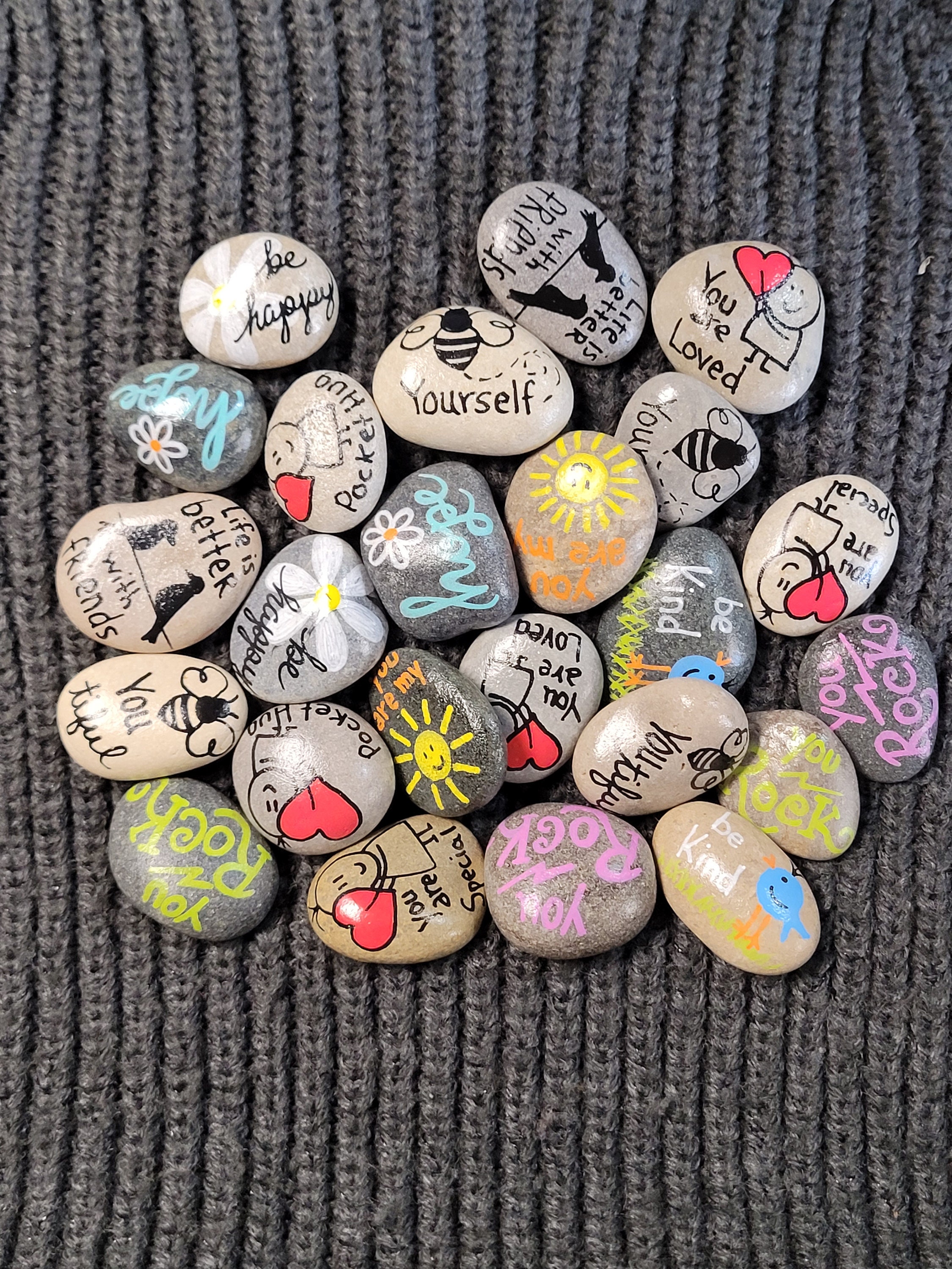 Pocket Hug Painted Stone: Inspirational Keepsake Rocks - You Choose - Etsy