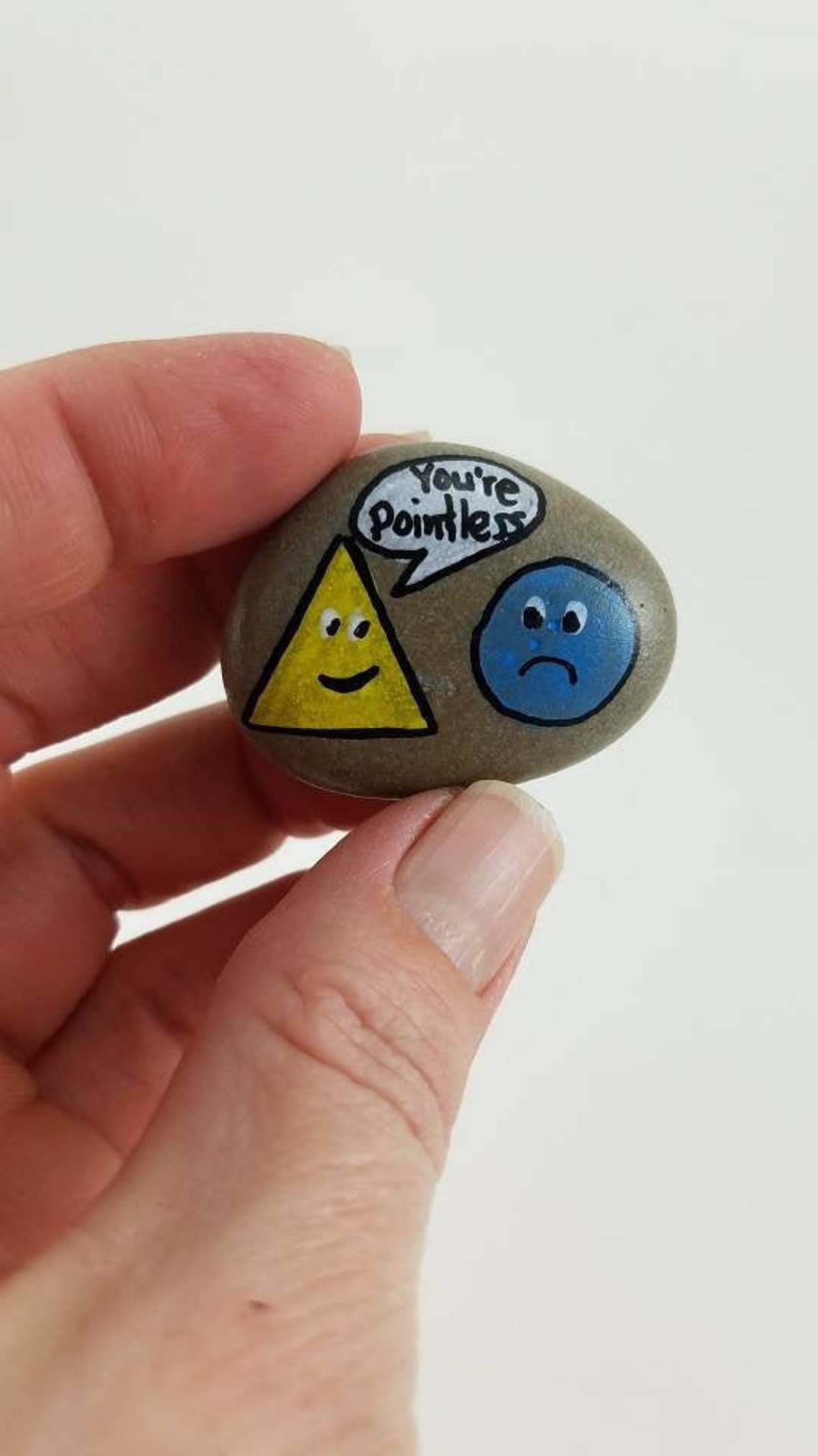Hand Painted Rock - Funny Refrigerator Magnet - Sarcasm - Teacher Gift ...
