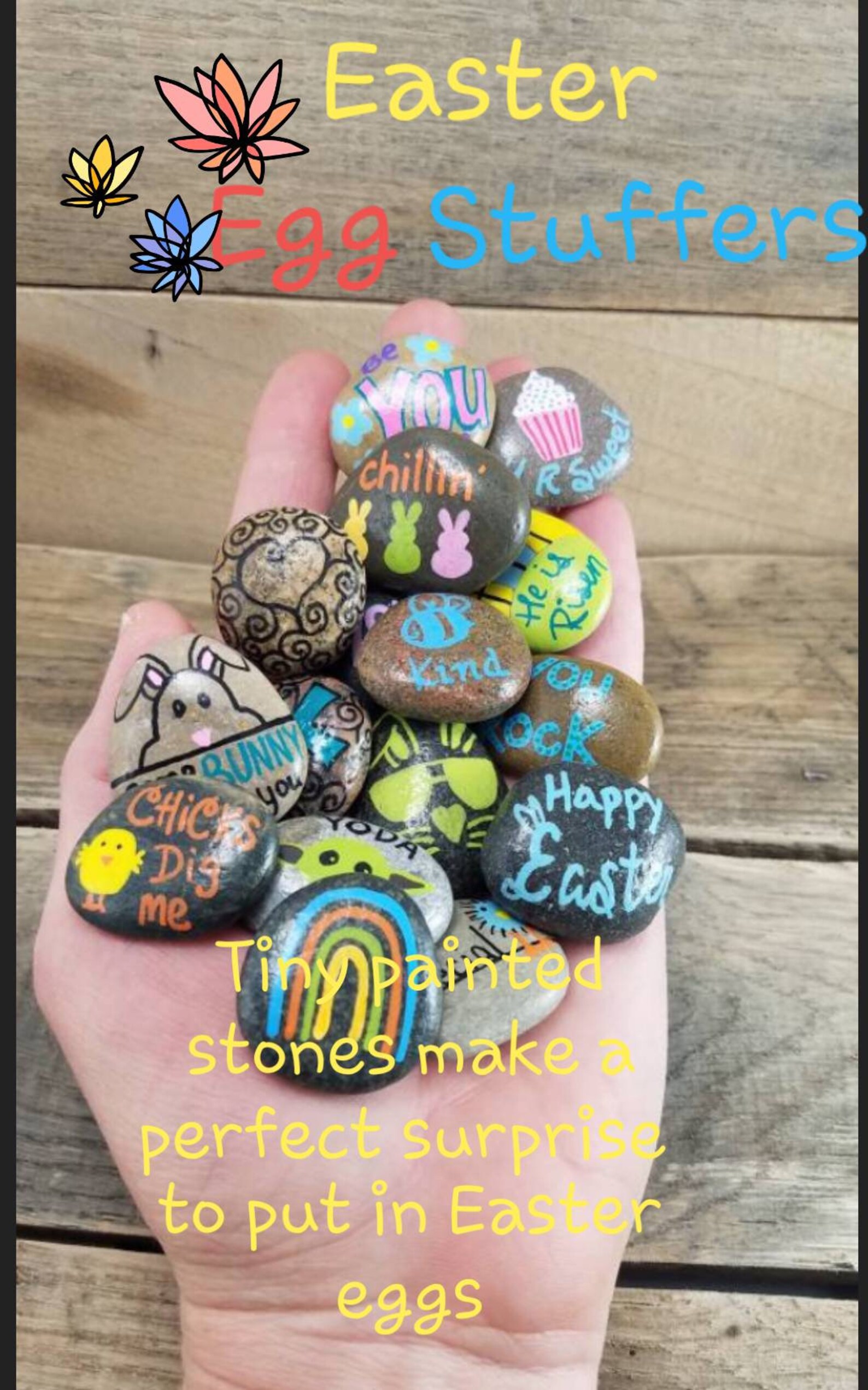 Small Bulk Easter Gifts Painted Rocks Coworker Classroom - Etsy