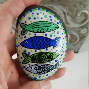 Fish painted rocks | Etsy