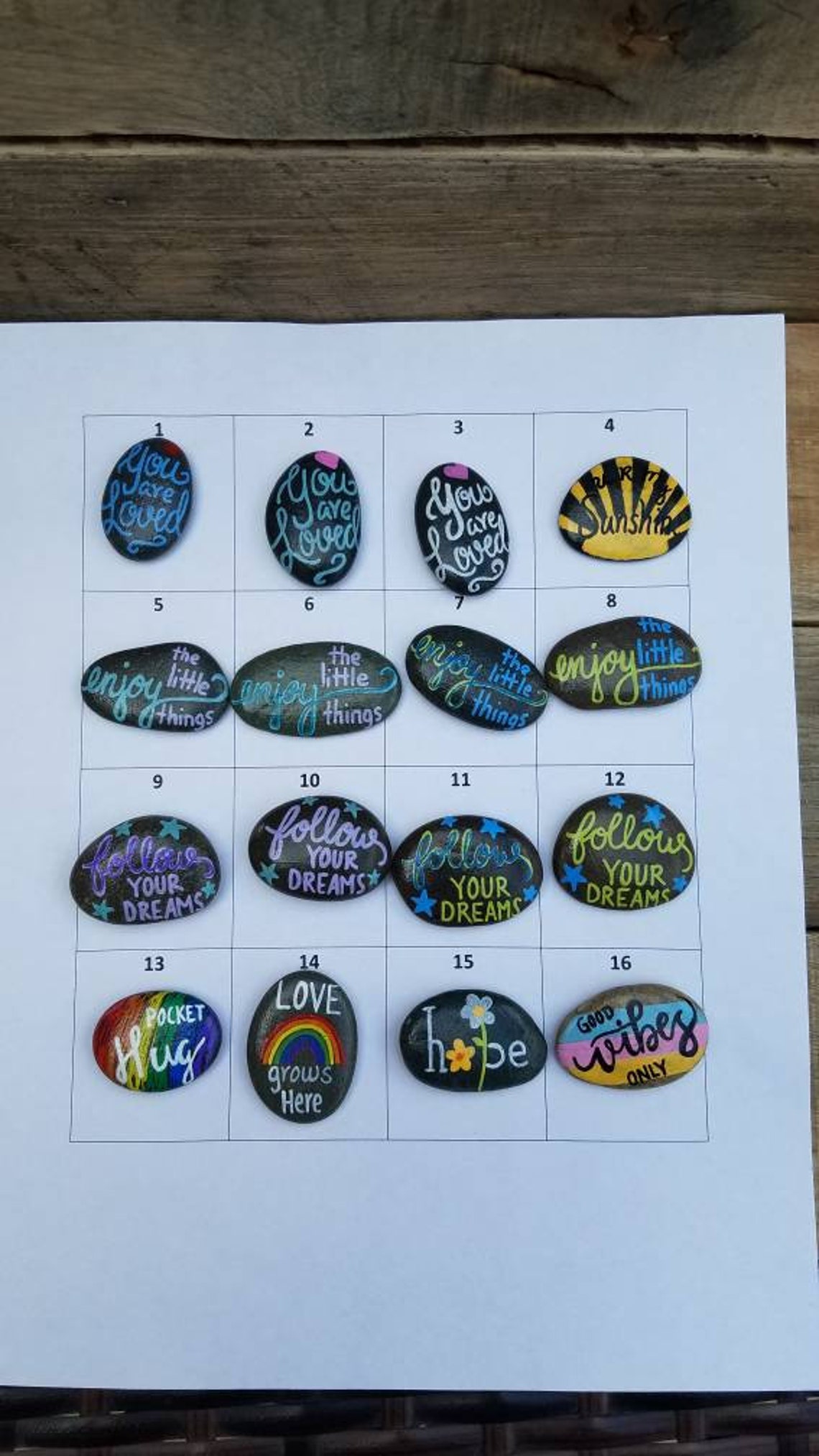 Pocket hugs Painted keepsake Rocks Coworker Classroom | Etsy