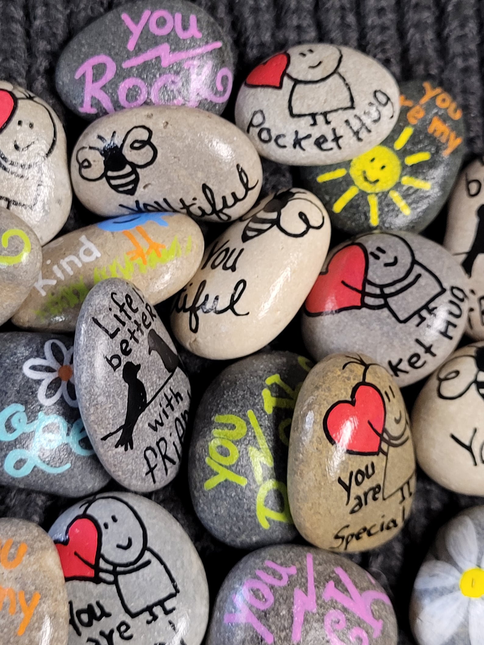 Pocket Hug Painted Stone: Inspirational Keepsake Rocks - You Choose - Etsy
