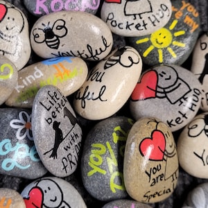 Pocket Hug Painted Stone: Inspirational Keepsake Rocks - You Choose - Etsy
