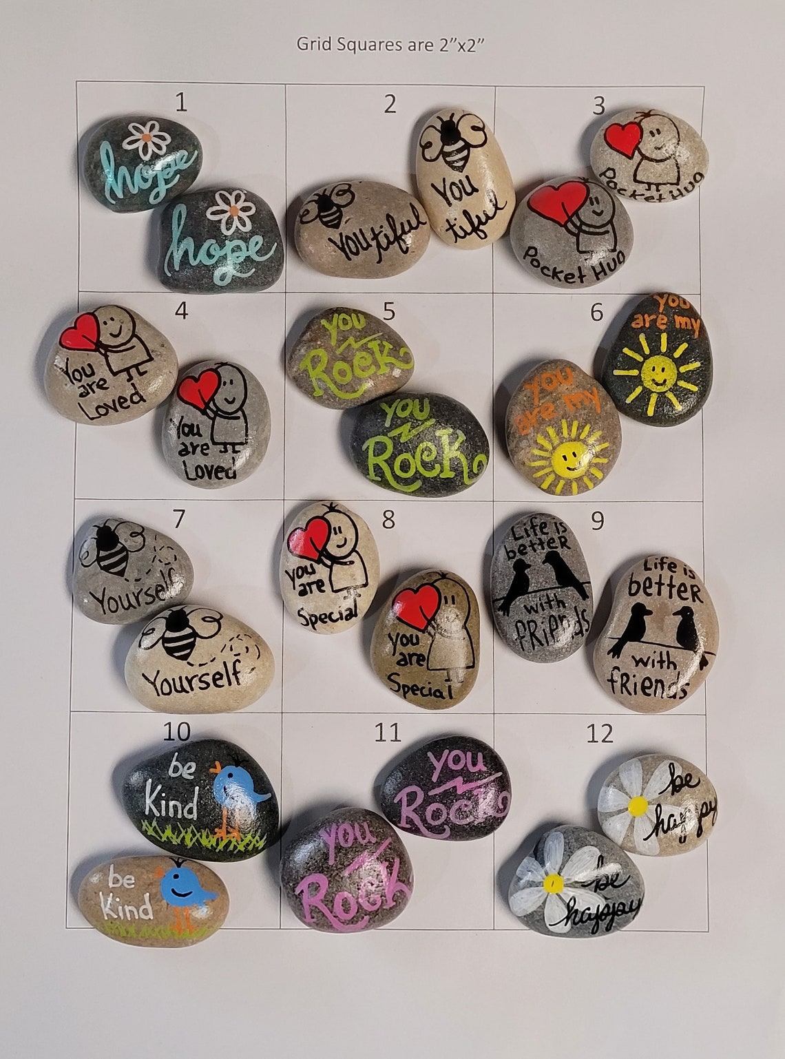 Pocket Hug Painted Stone: Inspirational Keepsake Rocks - You Choose - Etsy