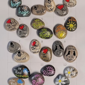Pocket Hug Painted Stone: Inspirational Keepsake Rocks - You Choose - Etsy