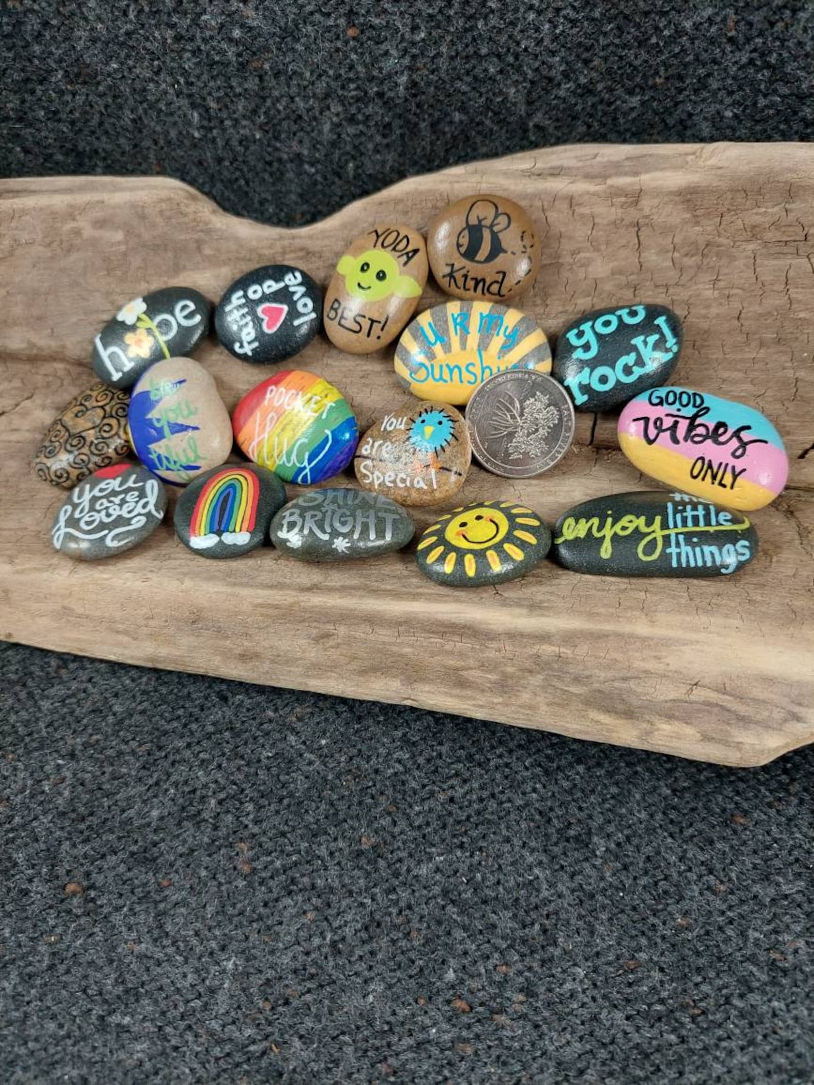 Pocket Hugs Painted Keepsake Rocks Coworker Classroom - Etsy