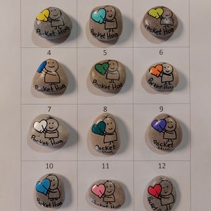 Hand Painted Pocket Hug Rock - Keepsake Token - Inspirational Gift - Etsy