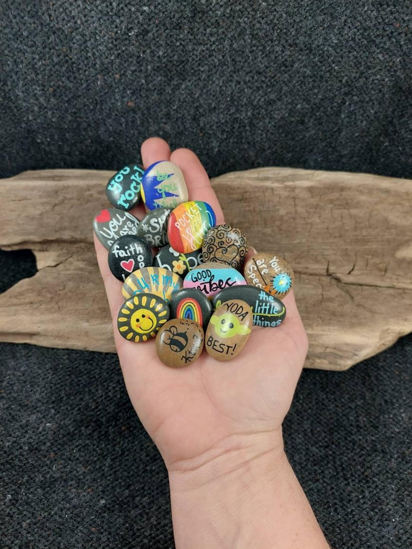 Pocket Hugs Painted Keepsake Rocks Coworker Classroom - Etsy