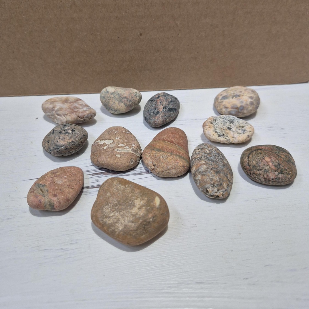 12 Small Beach Rocks/pebbles, Colorful Assortment - Lake Michigan ...