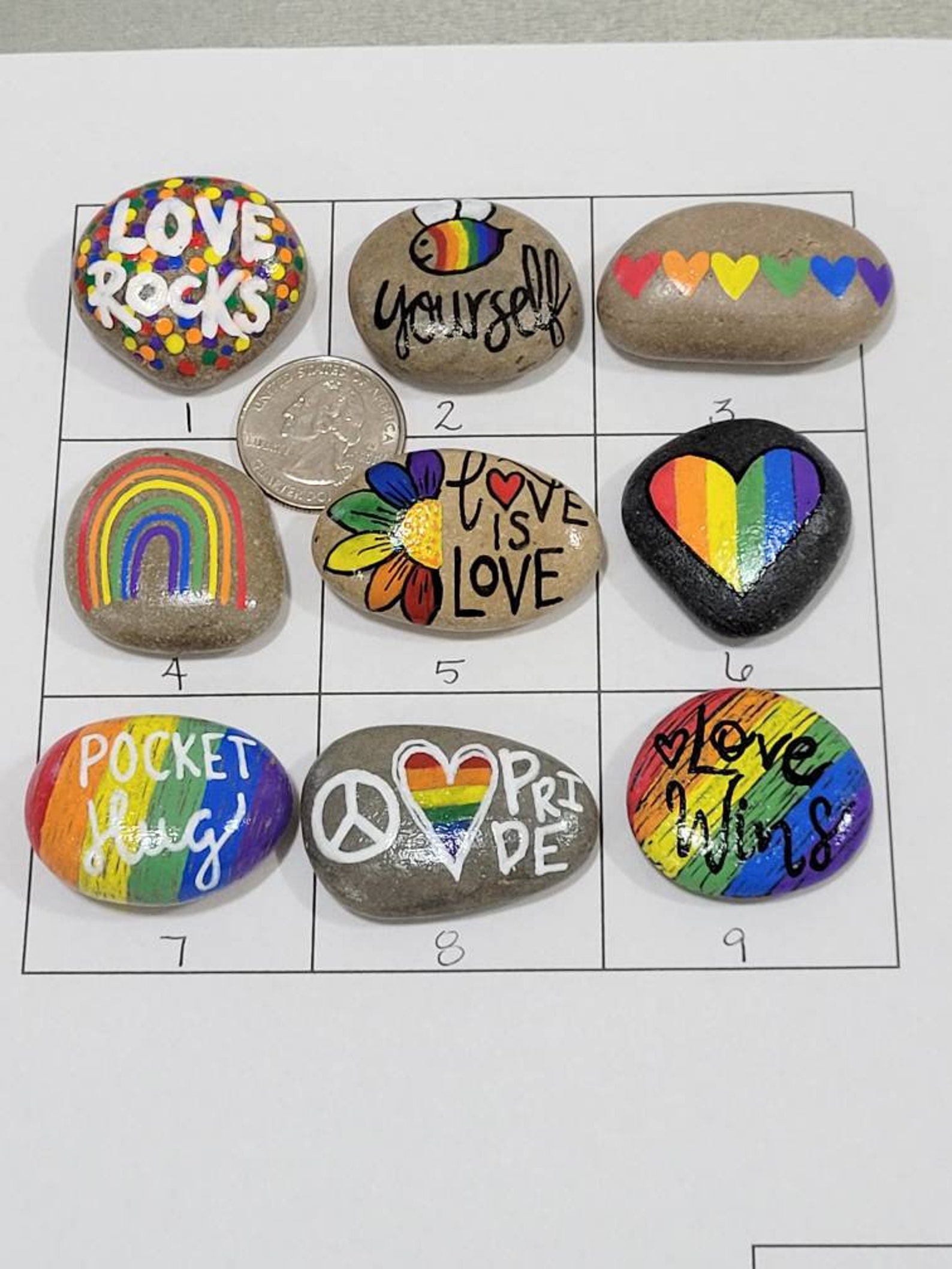Gay Pride Painted Rocks Pride Month Rainbow LGBTQ - Etsy