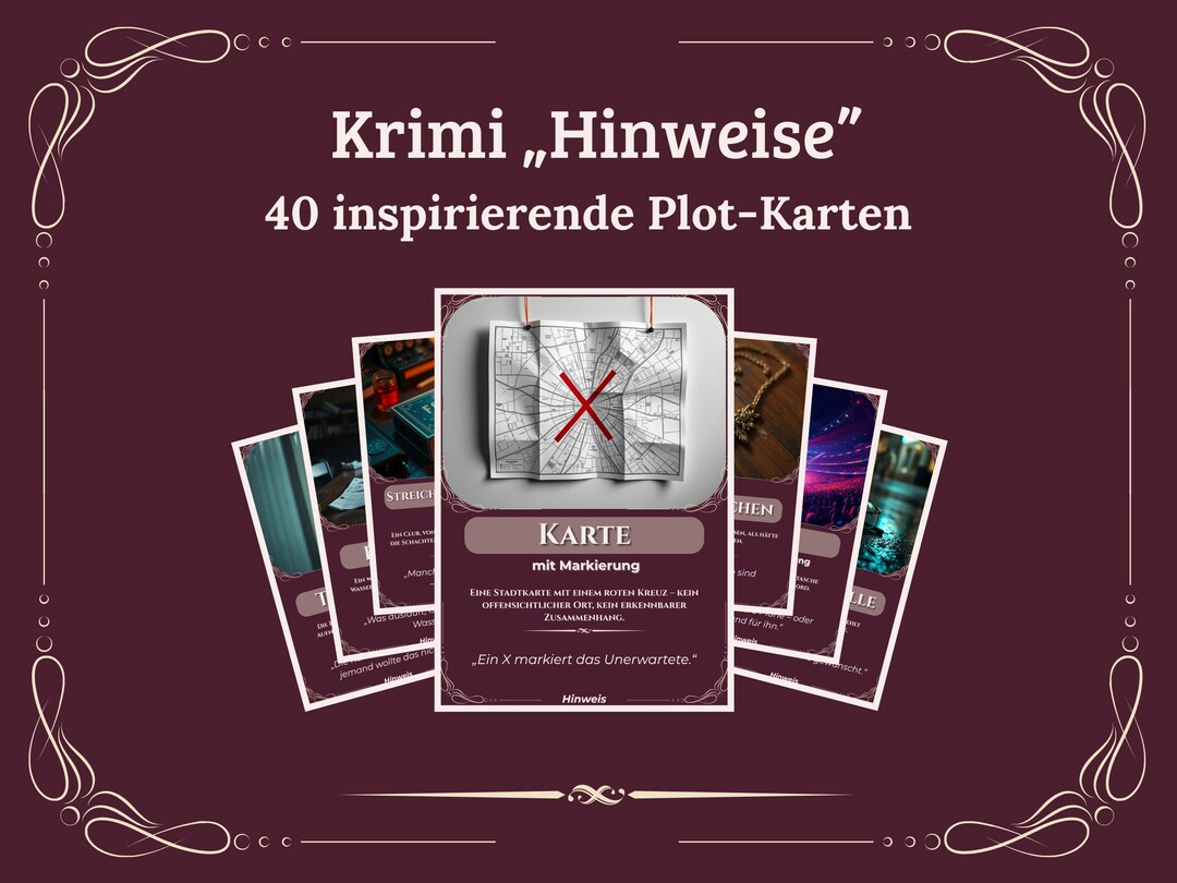 Crime Clue Cards: 40 Digital Writing Prompts • JPG & PDF Download ...