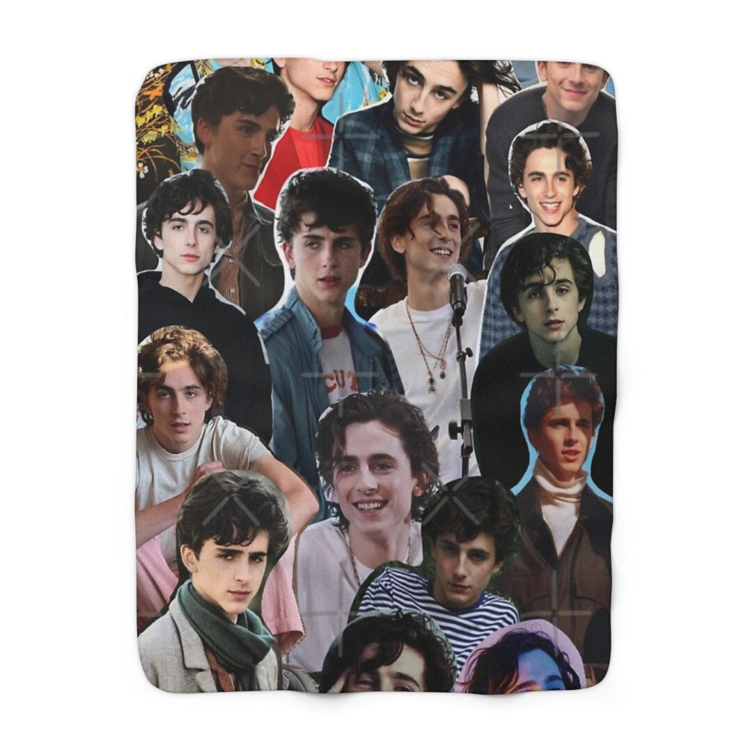 Collage Saint Timothee Chalamet Sherpa Fleece Throw Blanket | Collage ...