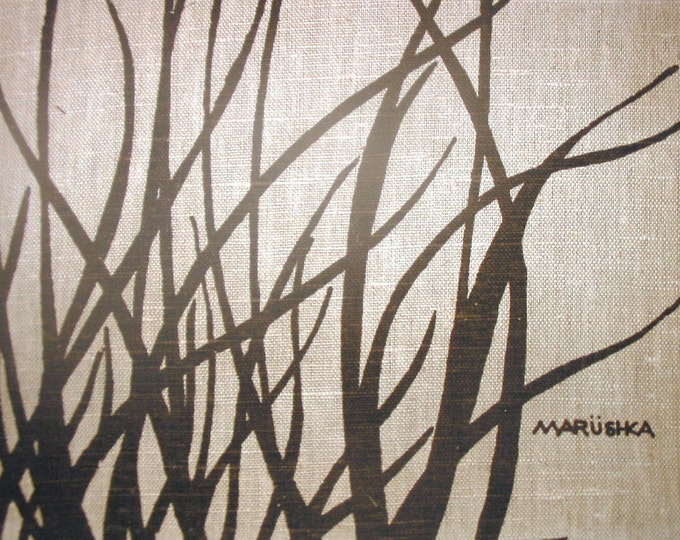 Vintage Marushka Sea Grass Canvas Screenprint - Etsy