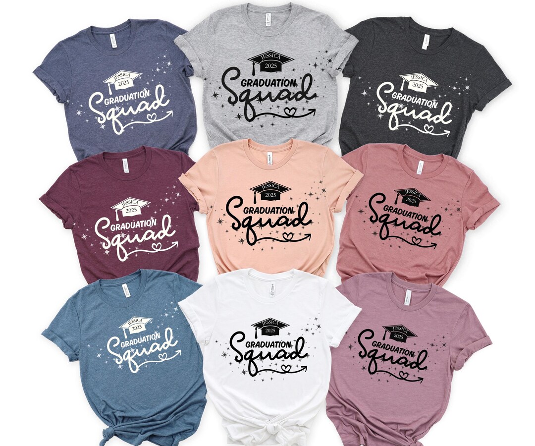 Custom Graduation Squad 2025 Shirts,personalized Graduation Gifts,class ...