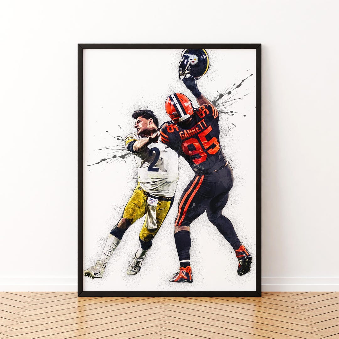 Myles Garrett Mason Rudolph, Football Player, Canvas Wall Art, Football ...
