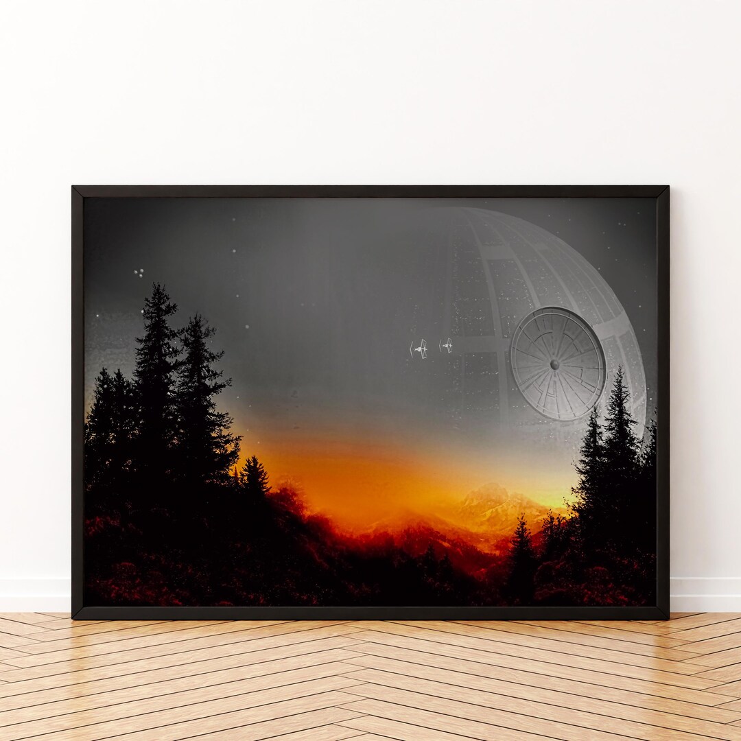 Star Wars Death Star, Endor Forest Area, Canvas Wall Art, Legendary ...