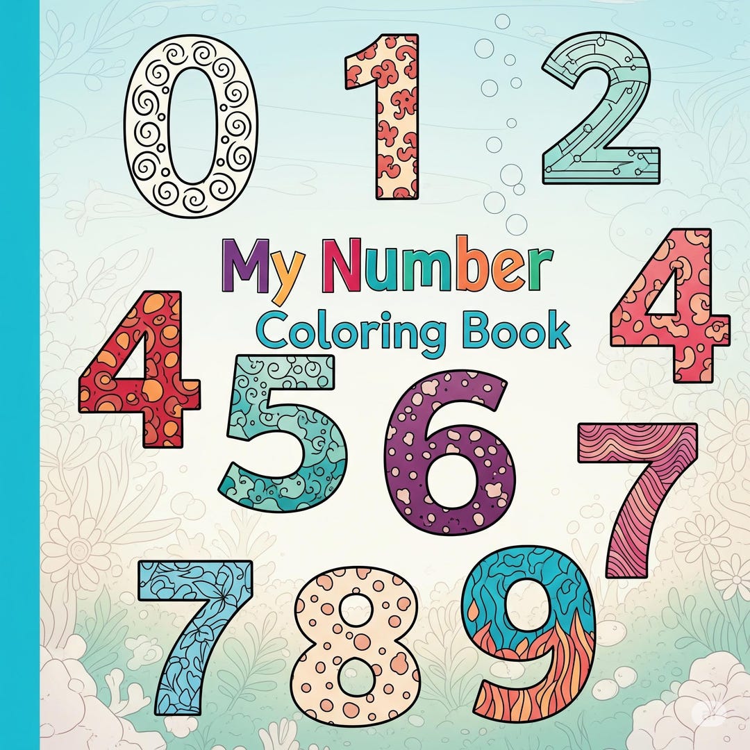 Numbers Coloring Book: Learn to Count 1-10 (PDF Downloadable) - Etsy