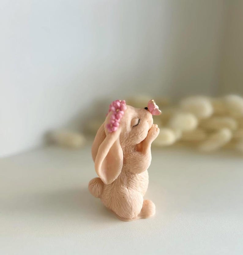 Handmade Fondant Bunny Cake Topper Decoration - Etsy