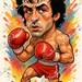 Rocky Cartoon-style Caricature | Ready-made Art Download - Etsy