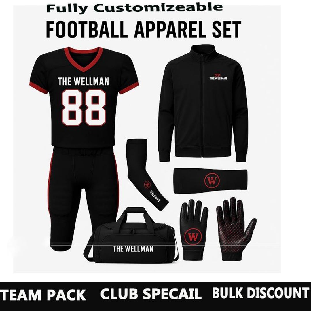 American Football Kit for Men – Custom Jersey, Tracksuit, Gloves, Arm ...