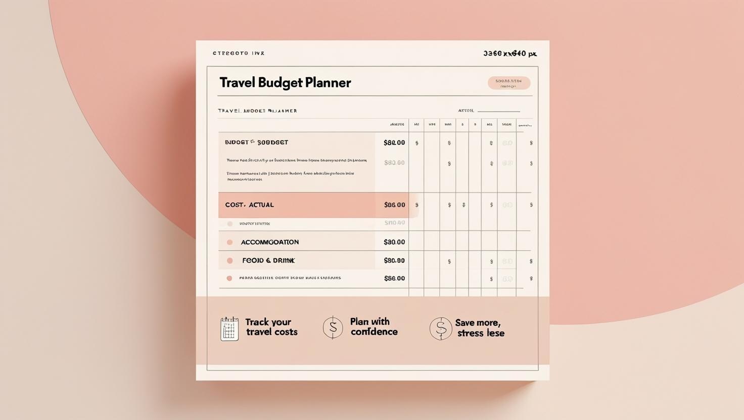 Printable & Editable Travel Budget Planner | Vacation Expense Tracker ...