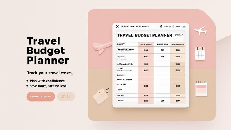 Printable & Editable Travel Budget Planner | Vacation Expense Tracker ...