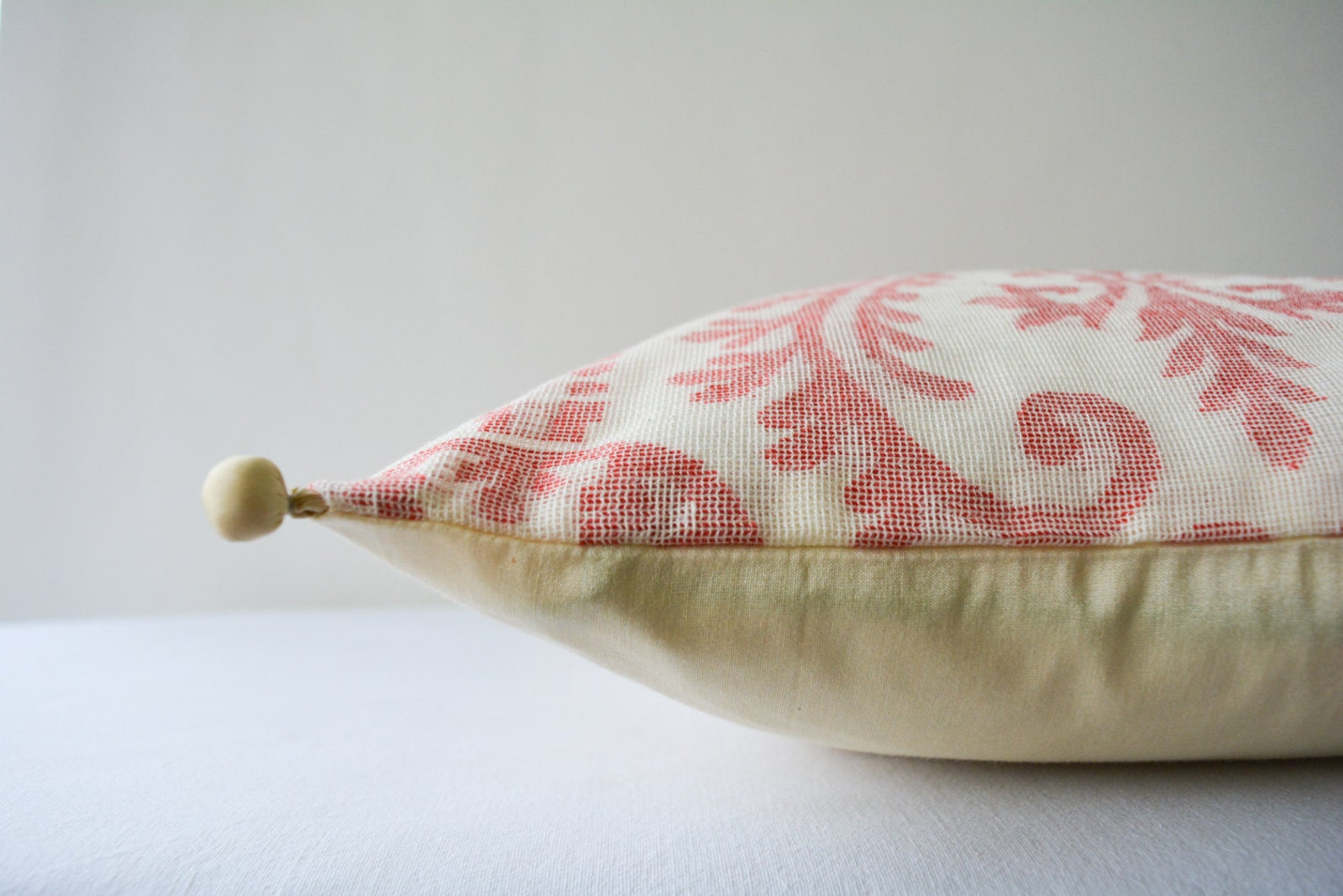 Red & White Pattern Jacquard Pillow Cover Red Summer Pillow - Etsy