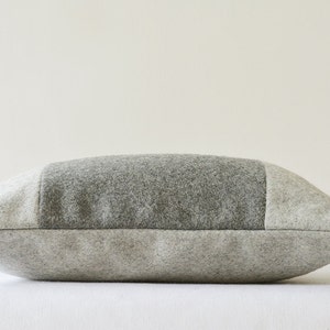 Light & Dark Grey Patchwork Colour Blocked Felt Cushion Cover , Grey ...