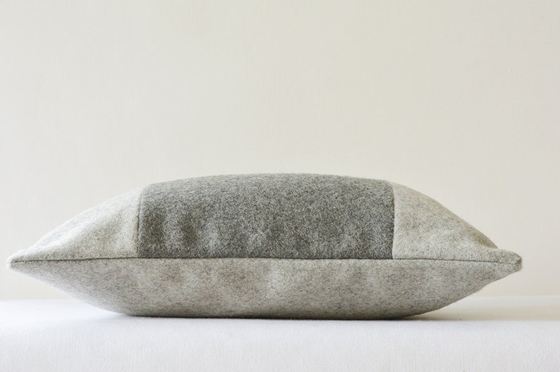 Light & Dark Grey Patchwork Colour Blocked Felt Cushion Cover | Etsy