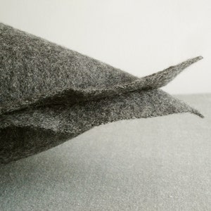 Dark Grey Felt Cushion Cover, Decorative Pillow, Accent Throw Pillow ...