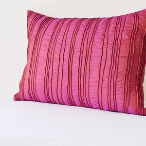 Pink Textured Cushion Cover Pink Pillow Covers With Corded - Etsy