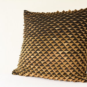 Stunning Black and Gold Fish Scale Pillow Cover Textured - Etsy