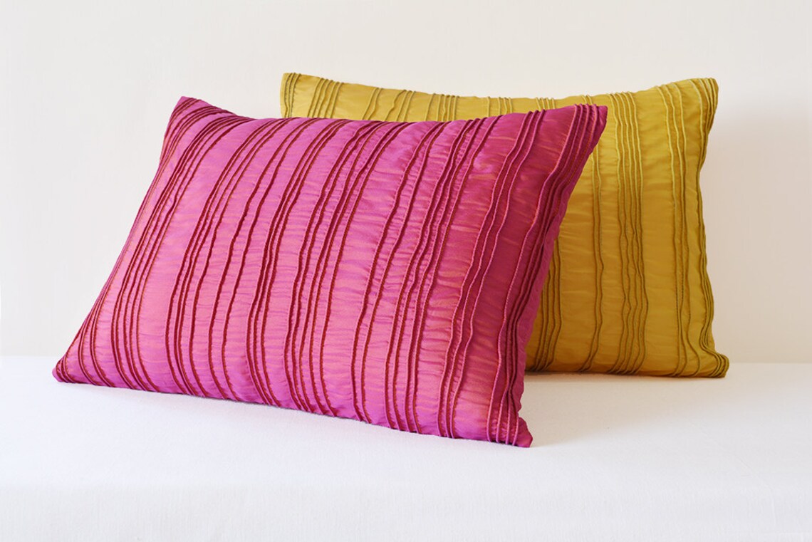 Pink Textured Cushion Cover Pink Pillow Covers With Corded | Etsy