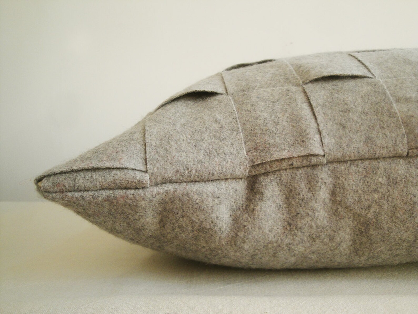 Light Grey Felt Cushion Cover Felt Pillow Decorative - Etsy