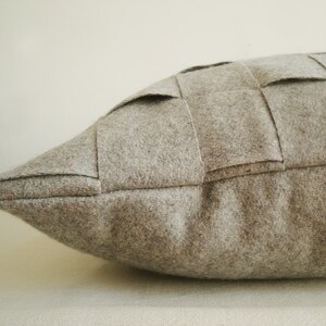 Light Grey Felt Cushion Cover, Felt Pillow , Decorative Pillow, Accent ...