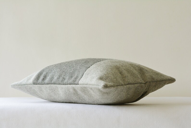 Light & Dark Grey Patchwork Colour Blocked Felt Cushion Cover | Etsy