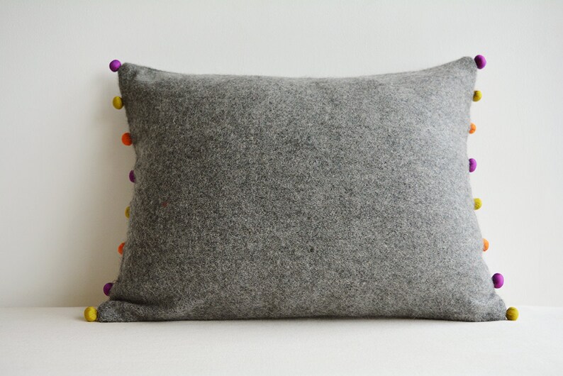 Dark Grey Felt Pillow Sham Dark Grey Felt Floor Cushion - Etsy