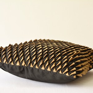 Stunning Black and Gold Fish Scale Pillow Cover Textured - Etsy