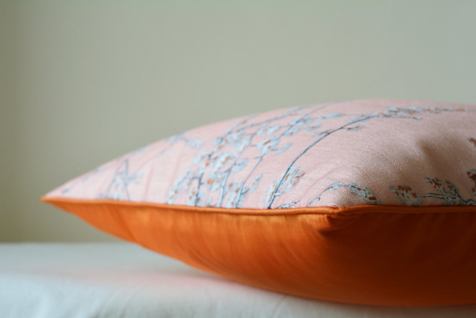 Beautiful Vintage Pink Floral Print Pillow Cover Pale Pink - Etsy