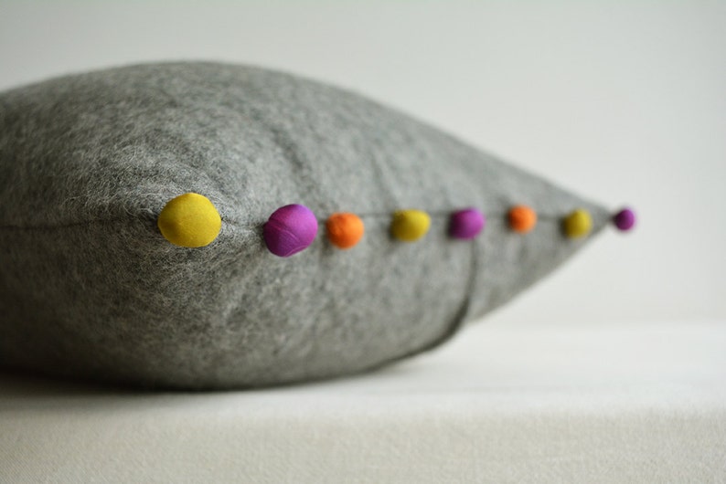 Dark Grey Felt Pillow Sham Dark Grey Felt Floor Cushion - Etsy