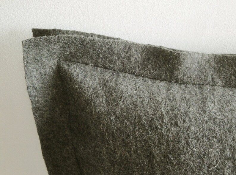 Dark Grey Felt Cushion Cover Decorative Pillow Accent Throw - Etsy