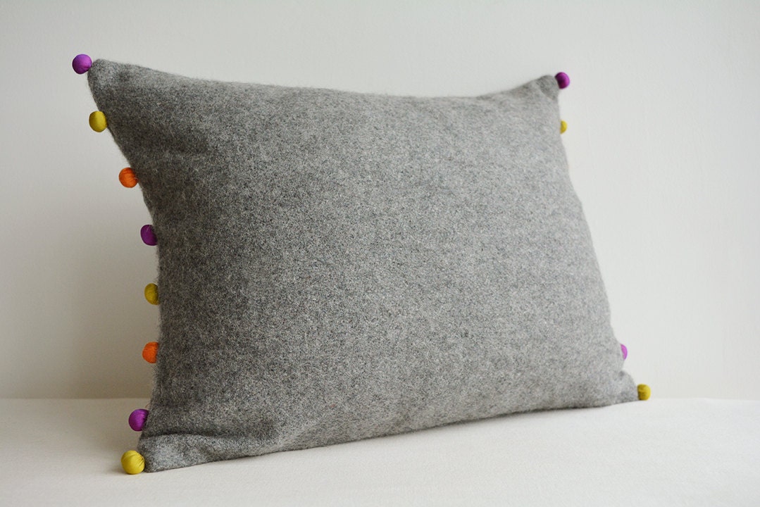 Dark Grey Felt Pillow Sham Dark Grey Felt Floor Cushion - Etsy