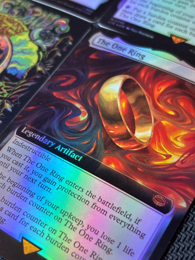 The One Ring MTG 4-version Proxy Pack | LTR Extended Borderless Promo ...